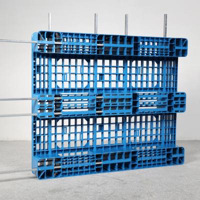 China 1200*1000 Industrial Three Skids Pallets Heavy Duty Euro HDPE Large Stackable Four Way Customize Plastic Pallet for sale