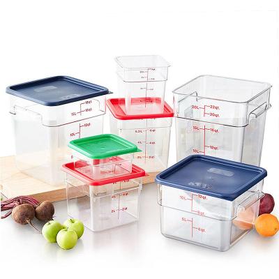 China Sustainable Recyclable Plastic Food Storage Container Rice Storage Kitchen Organizer PC Food Storage Container for sale