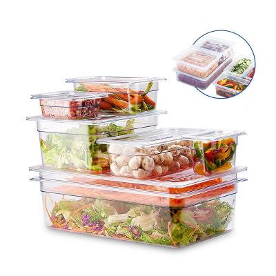 China Commerciële apparatuur voor horeca en horeca Voedingsmiddelen Pan Restaurantenvoorzieningen Chafing Dish PC Gastronorm Pan Plastic Pan Te koop