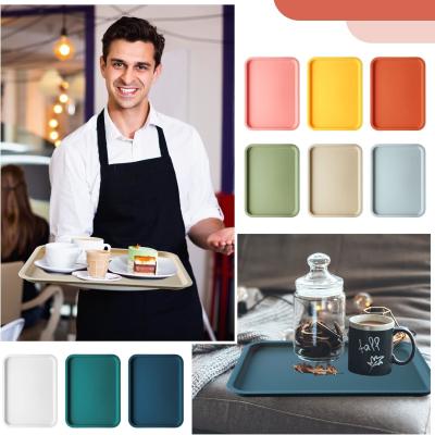 China Plastic Fast Food Trays Bulk Restaurant Serving Trays Cafeteria Trays Grill Tray School Lunch Trays Rectangular for sale