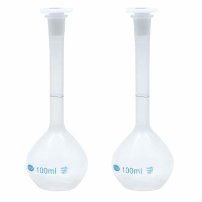 China 100 ml Plastic Laboratory Volumetric Measuring Flasks met Snap Caps Measuring Flask Hittebestendige voor laboratorium Te koop