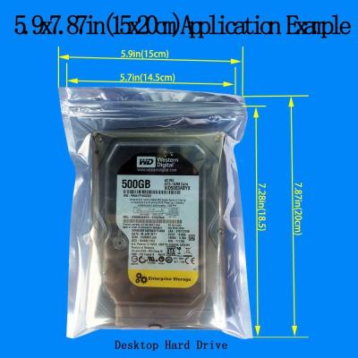 China Anti-Static Resealable Bags, 5.9 X 7.9 Inches Plastic Static Free Bag For Motherboard SSD HDD Computer Electronic for sale