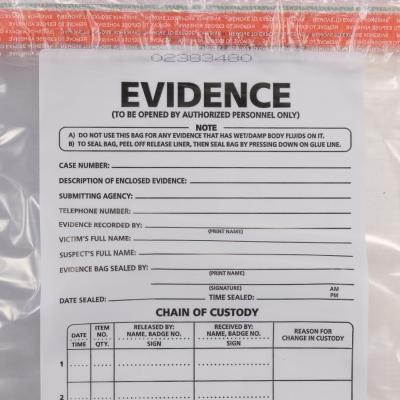 China Evidence Bags, Serial Numbers & Tear Off, Safety Security Bag Tamper Resistant Closure with Serialized Numbering for sale
