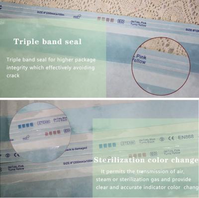 China Thermische afdichting medische driedimensionale sterilisatie rollen zak Verpakking Hest Afdichting Sterilisatie rollen zak Te koop