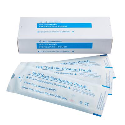 China Dental Medical Self Sealing Pouch Customization Self-sealing Sterilization Pouch 3 Side Seal Pouch Medical Packaging for sale