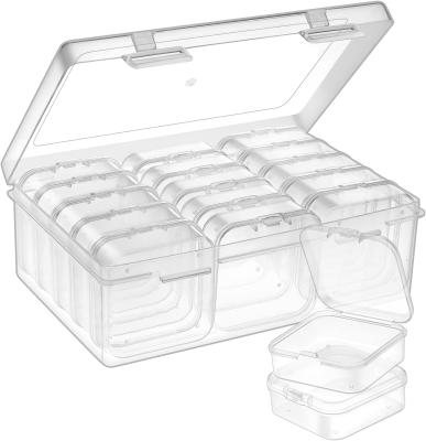China Organizer Storage Boxes - Small Plastic Storage Containers With Hinged Lids For Beads, Jewelry And Craft Supplies for sale