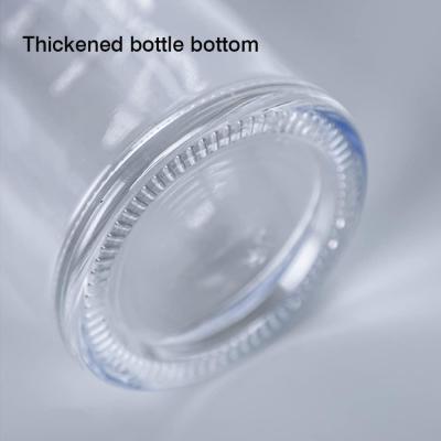 China Grote mond gegradueerde ronde reagensmedia/opslaglaboratorium glasflesset met GL80 blauwe polypropyleen schroefkappen Te koop