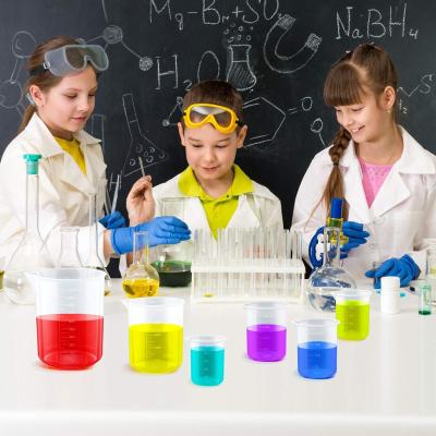 China Plastic Beakers Plastic Graduated Cups Clear Multipurpose Measuring Cups Epoxy Mixing Cups, Liquid Container Beakers Te koop