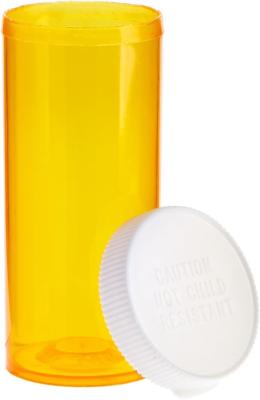 China Empty Pill Bottles with Caps for Prescription Medication, 8-Dram Plastic Medicine Containers (Orange) Te koop