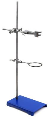 China Chemical Resistant Steel Ring Stand Set - Lab Stand Support With Clamp - 8 Inch X 5 Inch Base, 24 Inch Rod for sale