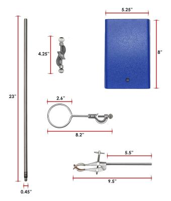China Chemical Resistant Steel Ring Stand Set - Lab Stand Support With Clamp - 8 Inch X 5 Inch Base, 24 Inch Rod for sale