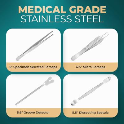 China 38 PCS Advanced Dissection Kit Biology Lab Anatomy Dissecting Set with Stainless Steel Scalpel Knife Handle Blades for sale