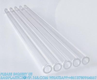 China 4 Inch Long 10 Pieces Glass Borosilicate Blowing Tubes 12 Mm OD 2mm Thick Wall Tubing, Clear Tubes For Art DIY Te koop