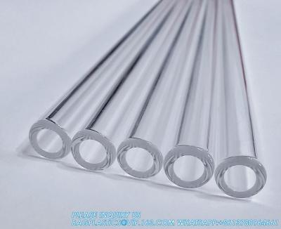 China 4 Inch Long 10 Pieces Glass Borosilicate Blowing Tubes 12 Mm OD 2mm Thick Wall Tubing, Clear Tubes For Art DIY Te koop