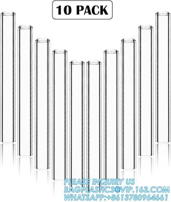 China 4 Inch Long 10 Pieces Glass Borosilicate Blowing Tubes 12 Mm OD 2mm Thick Wall Tubing, Clear Tubes For Art DIY Te koop