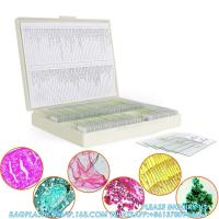China 100 Prepared Microscope Slides with Specimens for Kids Plants Animals Insects 25x75mm for sale