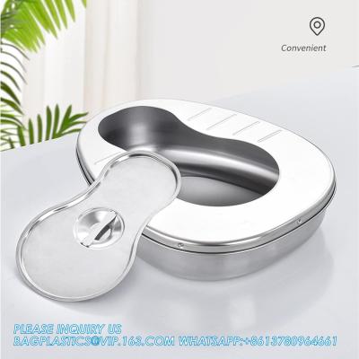 China Stable Bedpan Heavy Duty Smoothed Countoured for Bed-Bound Patient,Stainless Steel Bed pan for Medical Centers for sale