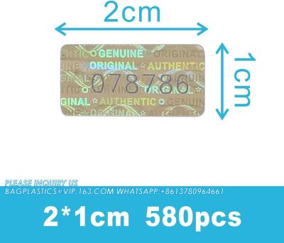 China Authentic Hologram Labels/Stickers Silver Transfer Tamper Evident Security Warranty Void Seals/Stickers High Security for sale