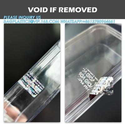China Authentic Hologram Labels/Stickers Silver Transfer Tamper Evident Security Warranty Void Seals/Stickers High Security for sale