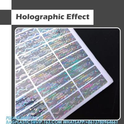 China Authentic Hologram Labels/Stickers Silver Transfer Tamper Evident Security Warranty Void Seals/Stickers High Security for sale