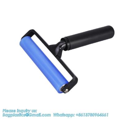 China High Adhesive Reusable Washable Floor Ceiling Cleaning Silicone Sticky Lint Roller sticky adhesive rubber silicon dust for sale