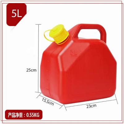 China Red Color 2.5 Gallon Plastic Gas Jerry Can 10 Litre HDPE Gasoline Diesel Fuel Container Flexible Spout for sale