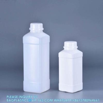 China 500ml 100ml Custom Logo Printing Square Plastic Bottle For Milk Liquid Packaging Pharmaceutical Bottle Te koop
