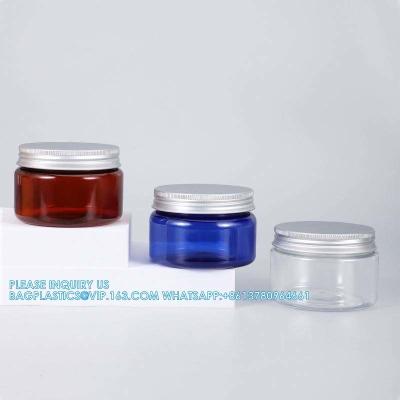 China 16 Ounce Plastic Jars Clear Plastic Mason Jars Storage Containers Wide Mouth With Lids For Kitchen & Household Storage for sale