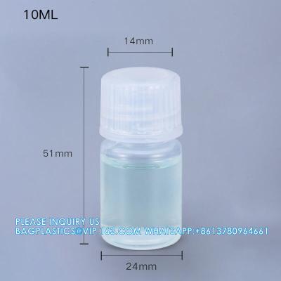 China Wholesale 5ml PP Durable Small Round Brown And White Plastic Bottle Food Grade Private Label Medicine Liquid Packaging Te koop