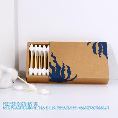 China New Design Drawer Box Packing Cotton Swabs Open Window Cigarette Box Plastic Cotton Swabs Small Size Number Te koop