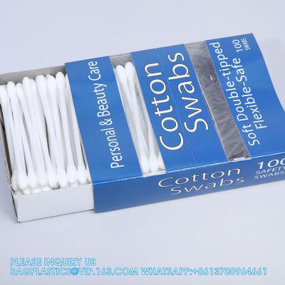 China New Design Drawer Box Packing Cotton Swabs Open Window Cigarette Box Plastic Cotton Swabs Small Size Number Te koop