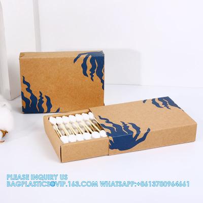 China New Design Drawer Box Packing Cotton Swabs Open Window Cigarette Box Plastic Cotton Swabs Small Size Number Te koop