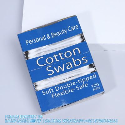 China New Design Drawer Box Packing Cotton Swabs Open Window Cigarette Box Plastic Cotton Swabs Small Size Number Te koop