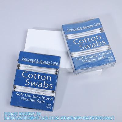 China New Design Drawer Box Packing Cotton Swabs Open Window Cigarette Box Plastic Cotton Swabs Small Size Number Te koop