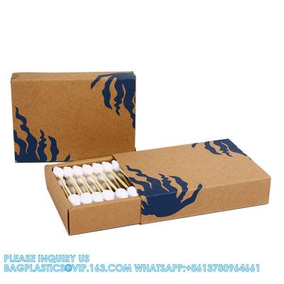China New Design Drawer Box Packing Cotton Swabs Open Window Cigarette Box Plastic Cotton Swabs Small Size Number Te koop