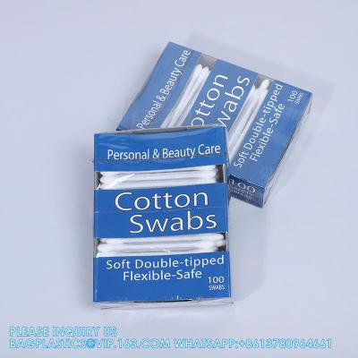 China New Design Drawer Box Packing Cotton Swabs Open Window Cigarette Box Plastic Cotton Swabs Small Size Number Te koop