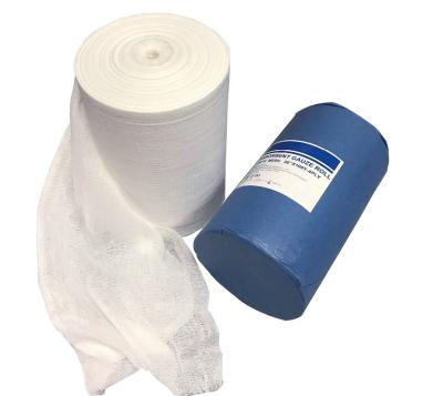 China Medical Dressing Surgical Absorbent Medical 100Yard 4 Ply Cotton Hospital Gauze Roll Gauze Swab Te koop