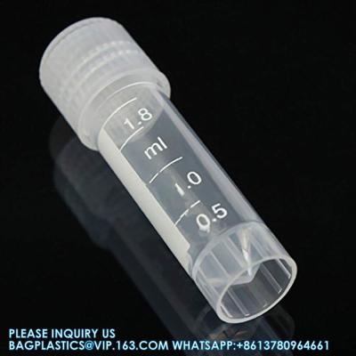 China 2ml Graduated Plastic Cryovial Cryogenic Vial Tube Self Standing With Cap 10ml Lab Plastic Frozen Test Tubes Vial Seal for sale