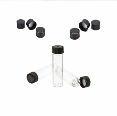 China Pack of 100 Glass Vials with Black Phenolic Screw Caps (4ml, Clear) Dram Amber Glass Vials Te koop