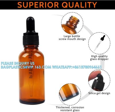 China Dropper Bottles 5PCS Amber Dropper Bottle With Funnels & Transfer Pipettes, Glass Tincture Bottles With Dropper 10ml for sale