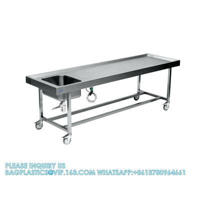 China Formalin Sink Embalming Table Manufacture Mortuary Autopsy Station Corpse Washing Table Dissection Table Autopsy Table for sale