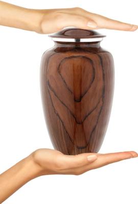 China Cherry Wood Grain Finish Crematie Urn. Mensenas. Volwassenen Herdenkingsurn, Begrafenis, Begrafenis Crematie Urn. Te koop