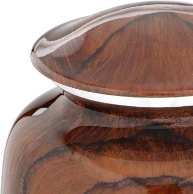 China Cherry Wood Grain Finish Crematie Urn. Mensenas. Volwassenen Herdenkingsurn, Begrafenis, Begrafenis Crematie Urn. Te koop