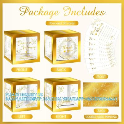 China Share a Memory Card for Celebration of Life Memory Cards Box with Transparent Windows Memory Box for Funeral Wedding for sale