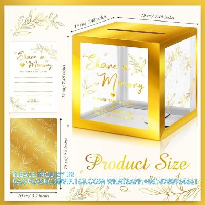 China Share a Memory Card for Celebration of Life Memory Cards Box with Transparent Windows Memory Box for Funeral Wedding for sale