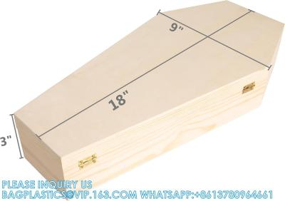 Chine Large 18 Inch Halloween Coffin Box - Fillable Hinged Box For Halloween DéCor, Party Favor, Goth, Doll Coffin à vendre