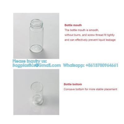 China 100 Sets Small Glass Bottles With Aluminum Cap Screw Top Lids 5 Milliliter Tiny Vials DIY Art Craft Storage for sale