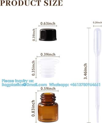 China Glass Essential Oils Sample Bottles With Black Caps For Essential Oils, Perfumes & Lab Chemicals 30ml Measuring Cup for sale