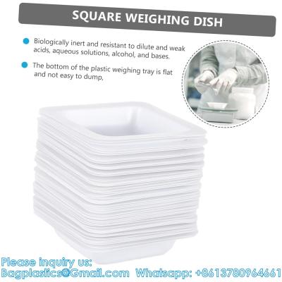 China Weighing Pan Plates Disposable Square Tray Plastic Pallet Small Weigh Boats Chemistry Powder Scale White Anti-Static Te koop
