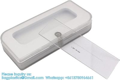 China Lab Microscope Slides DIV 0.1 Mm Calibration Slide Length 50 Mm Horizontal Scale Ruler-Linear Scale Stage Micrometer for sale